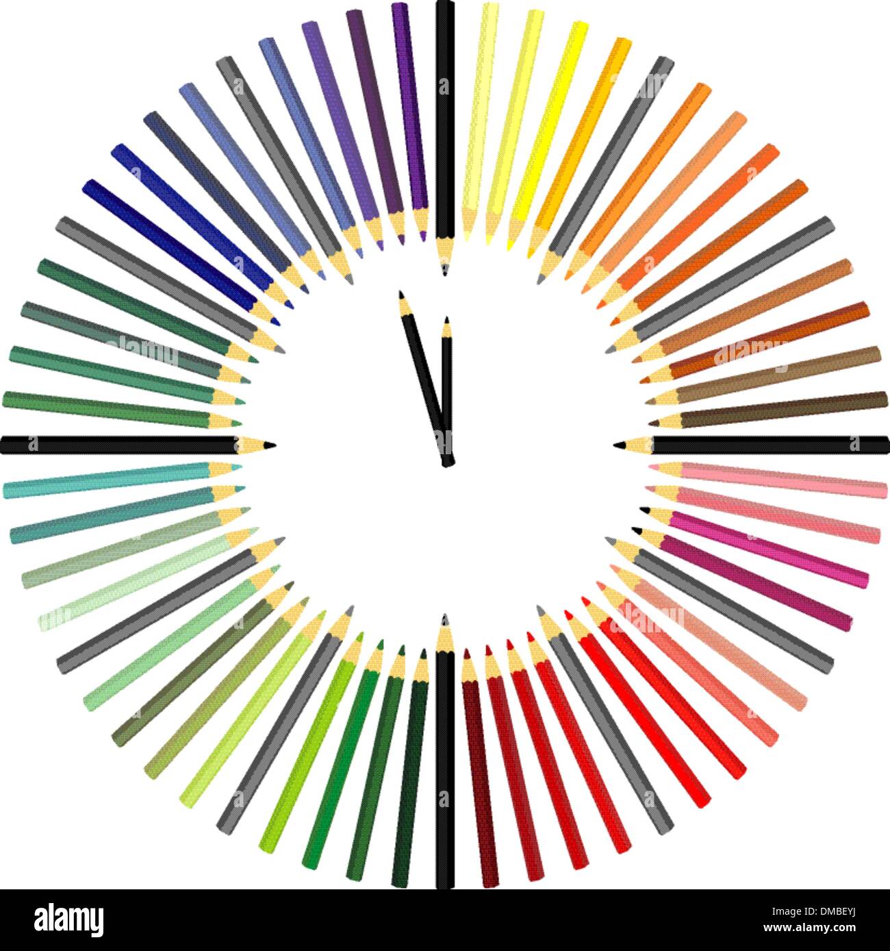 Color pencil hours Stock Vector Image & Art - Alamy