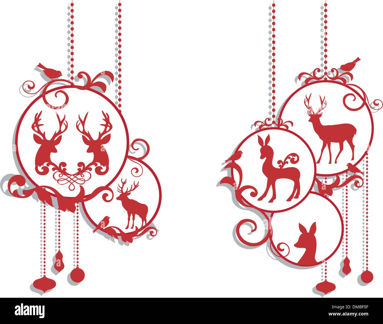 christmas deer decoration, vector Stock Vector Image & Art - Alamy