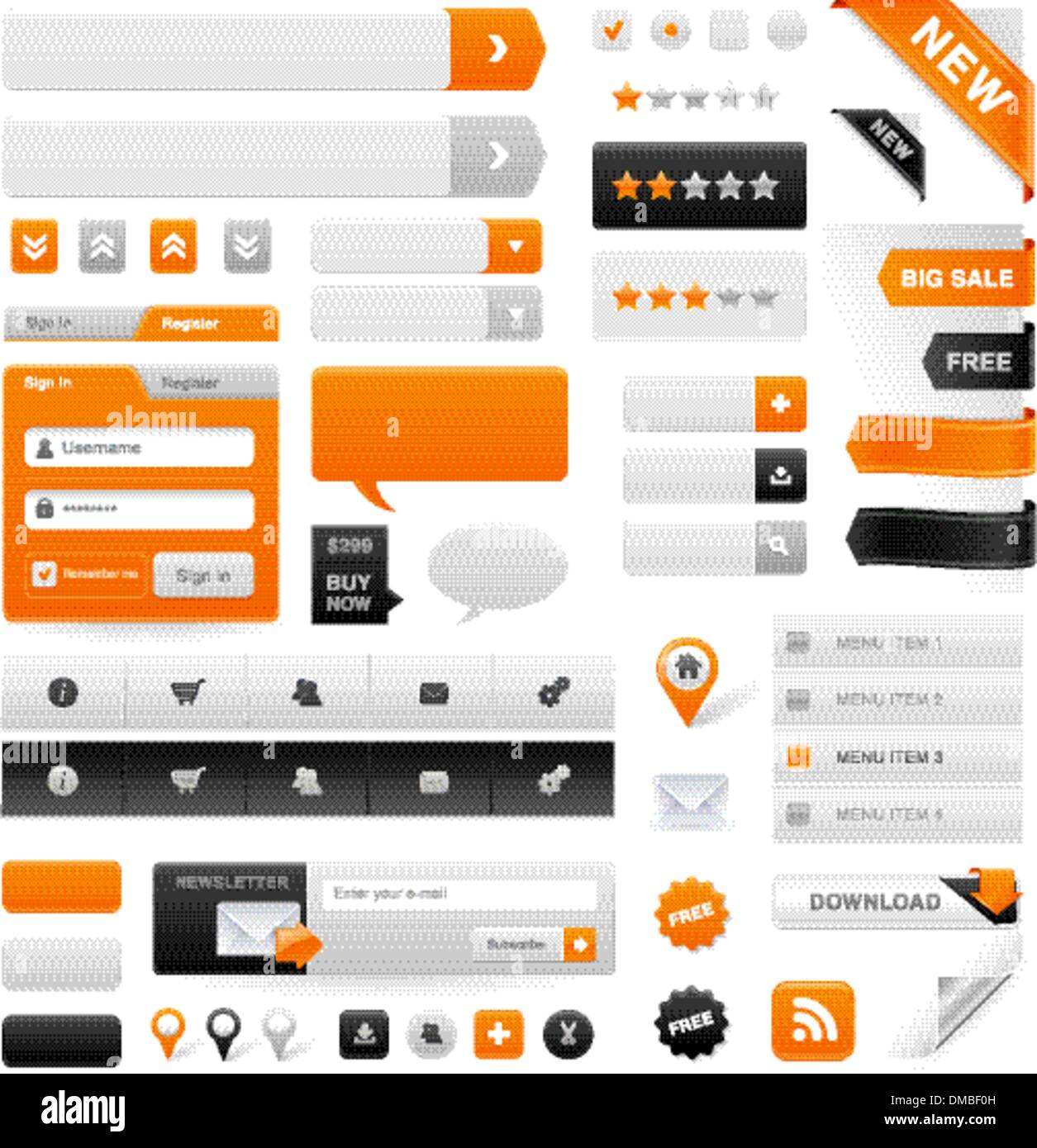 Website Graphics Set Stock Vector Image & Art - Alamy