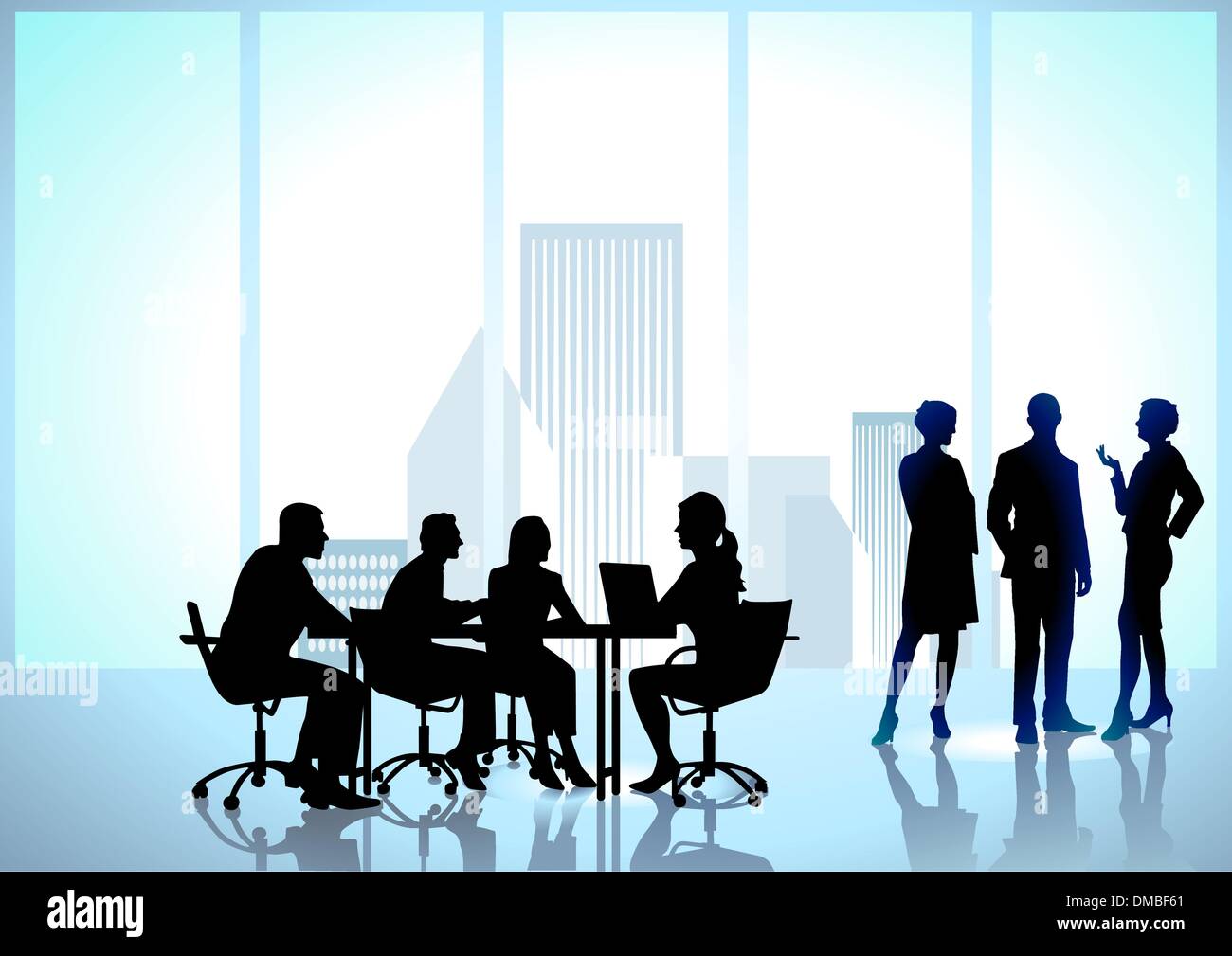 Work offices Stock Vector Images - Alamy