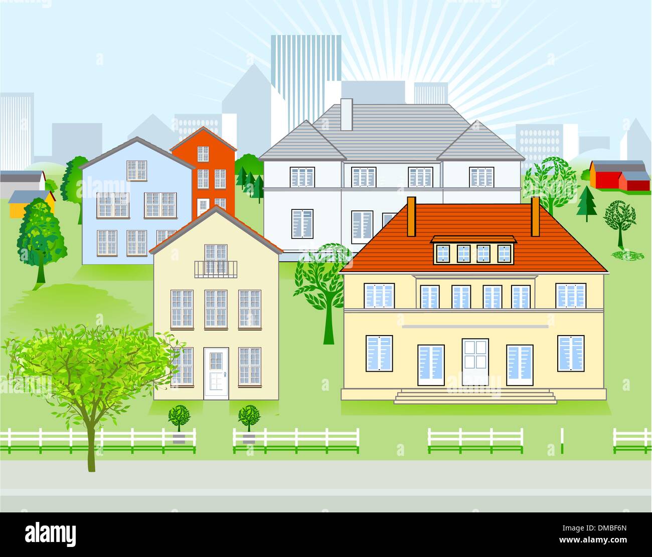 District architecture Stock Vector Images - Alamy