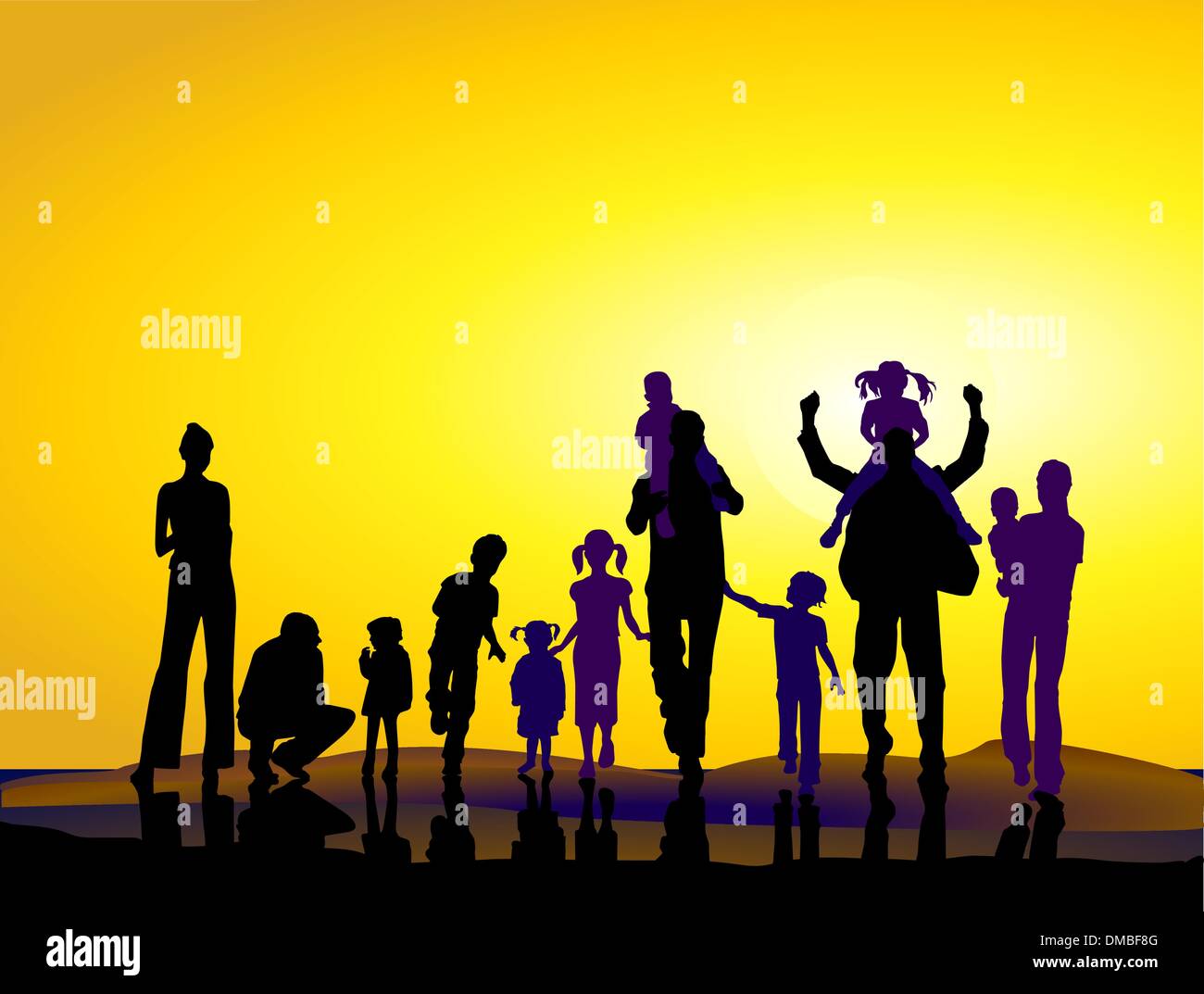 Family joy sun Stock Vector Images - Alamy