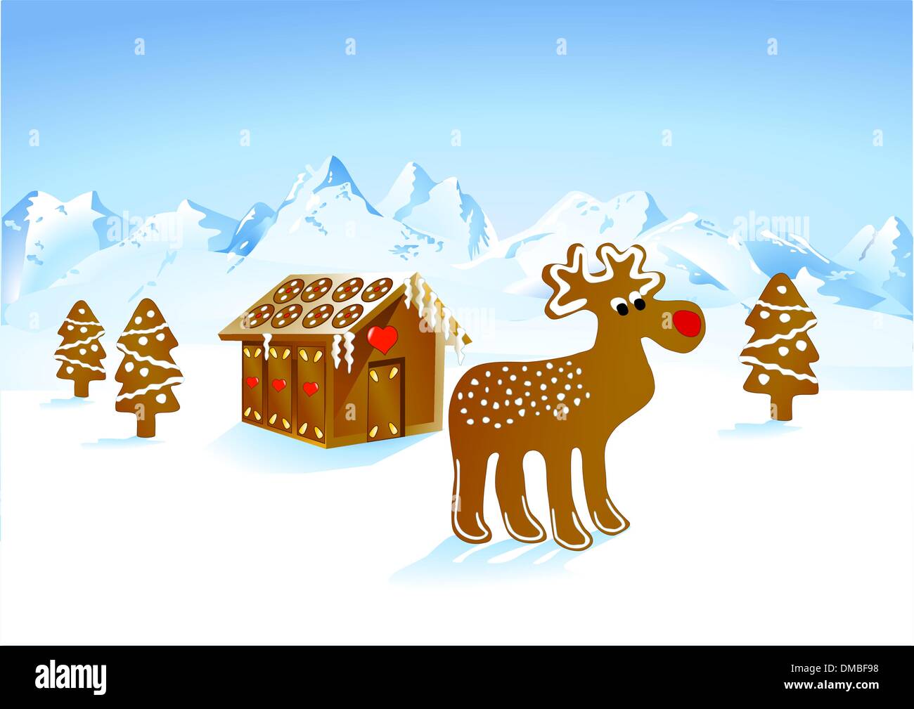 Christmas the alps Stock Vector Images - Alamy