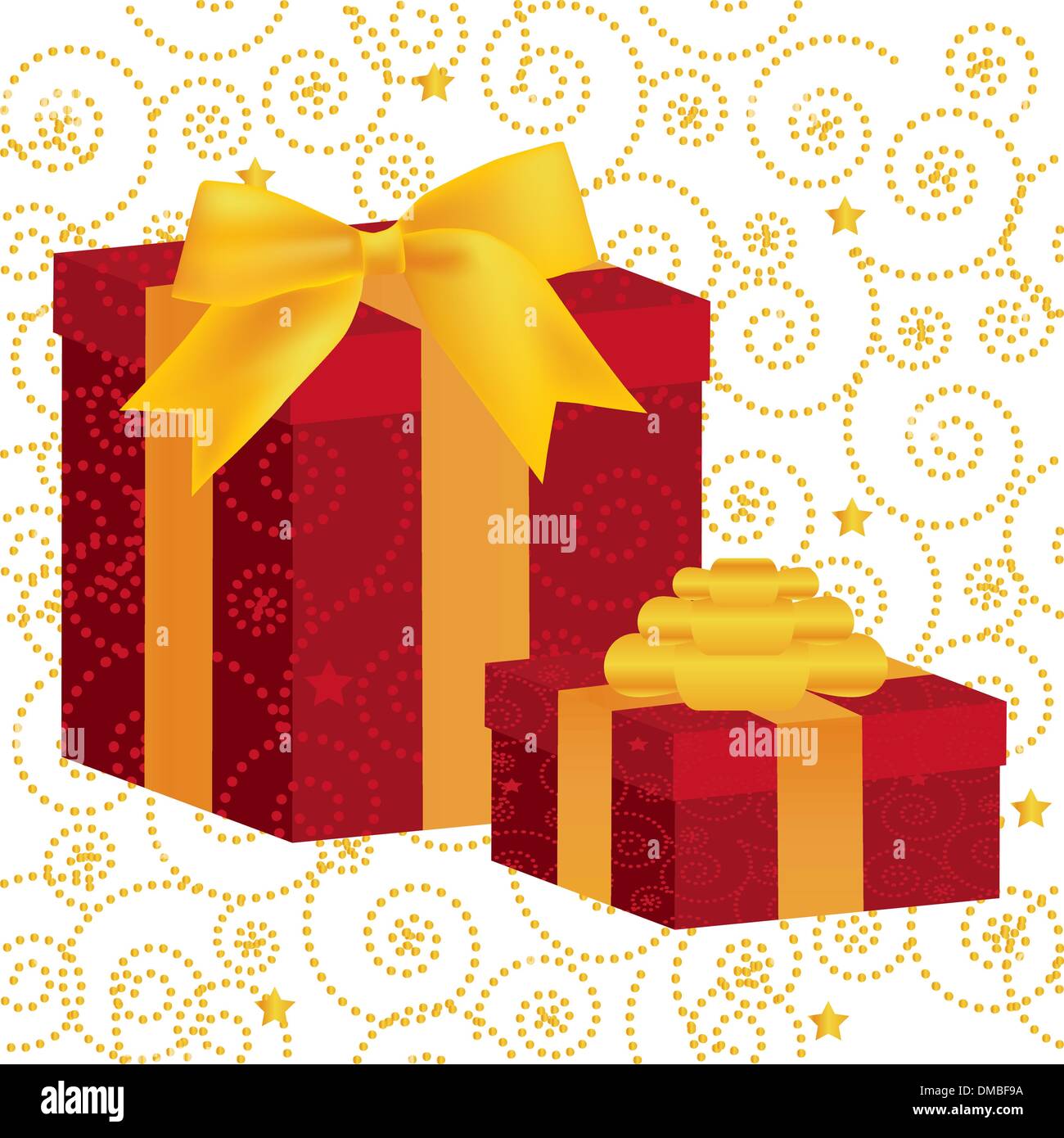 Gold gifts Stock Vector Images - Alamy