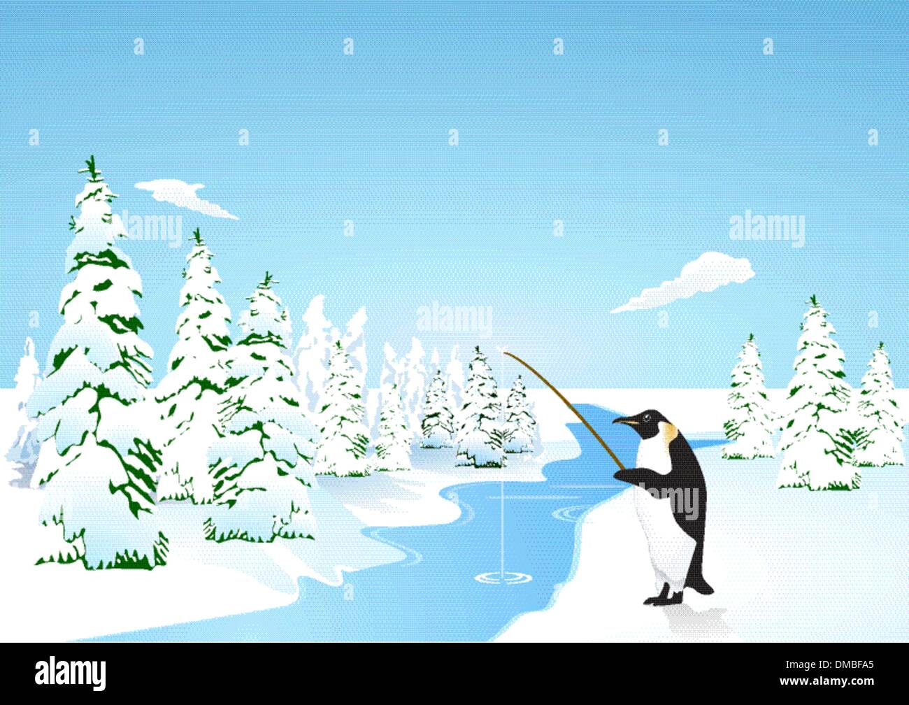 Funny cute penguin in Stock Vector Images - Alamy