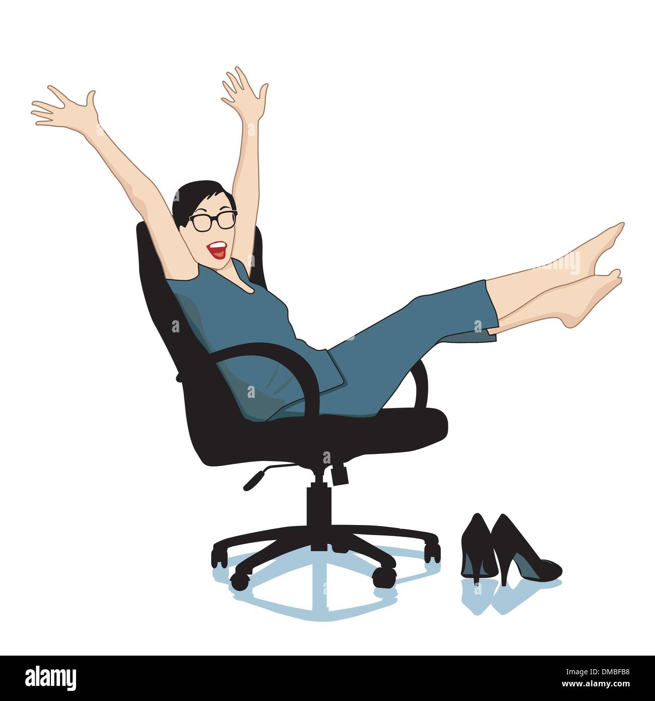 Joy in office Stock Vector Images - Alamy
