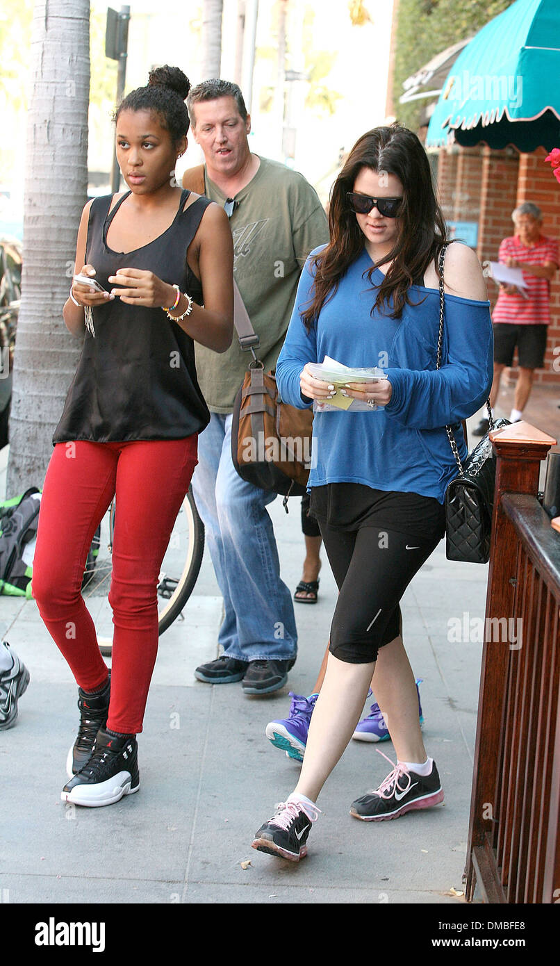 Khloe Kardashian out and about in Beverly Hills with Destiny Odom Los ...
