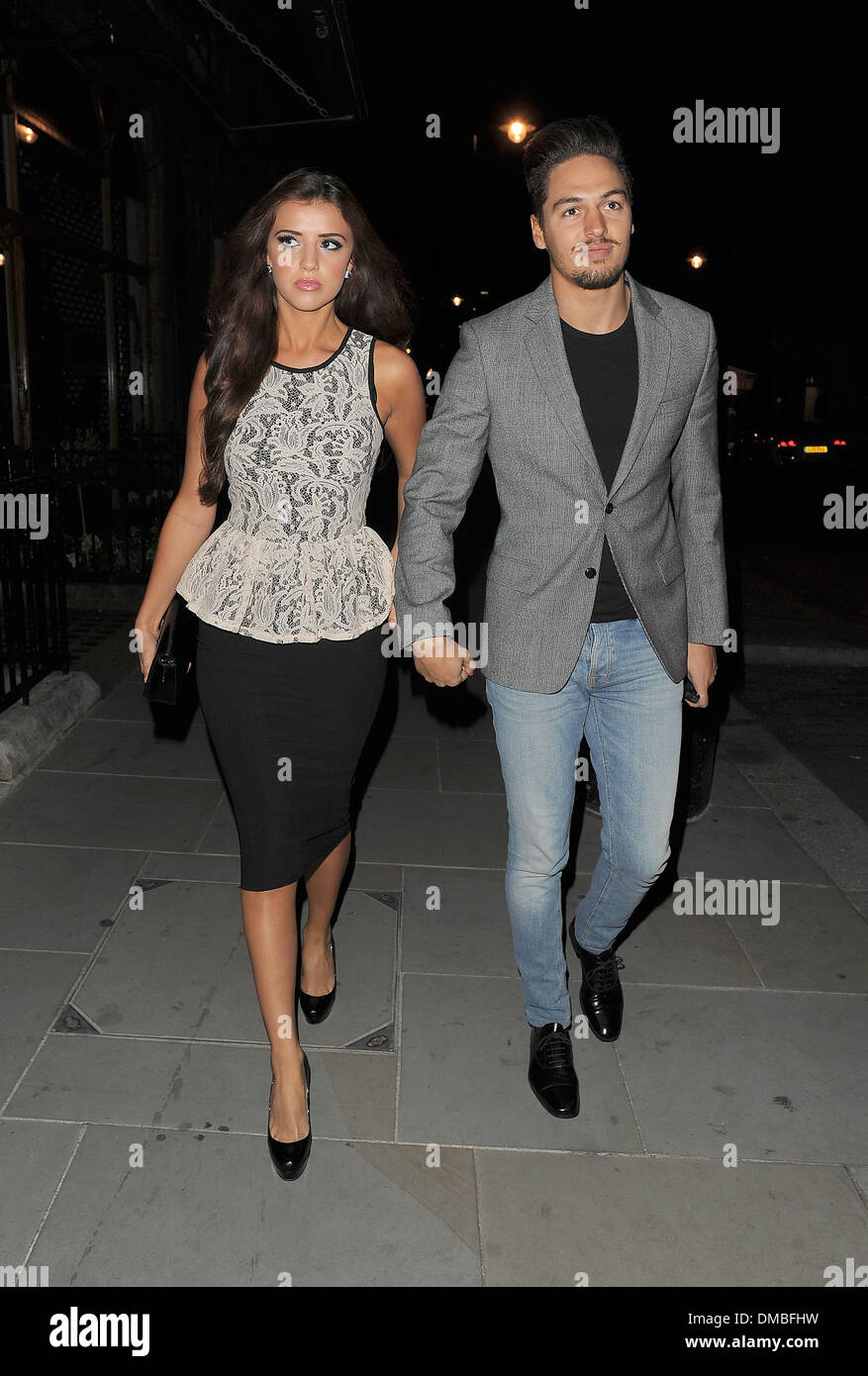 Lucy Mecklenburgh and Mario Falcone enjoy a dinner date at Scott's ...