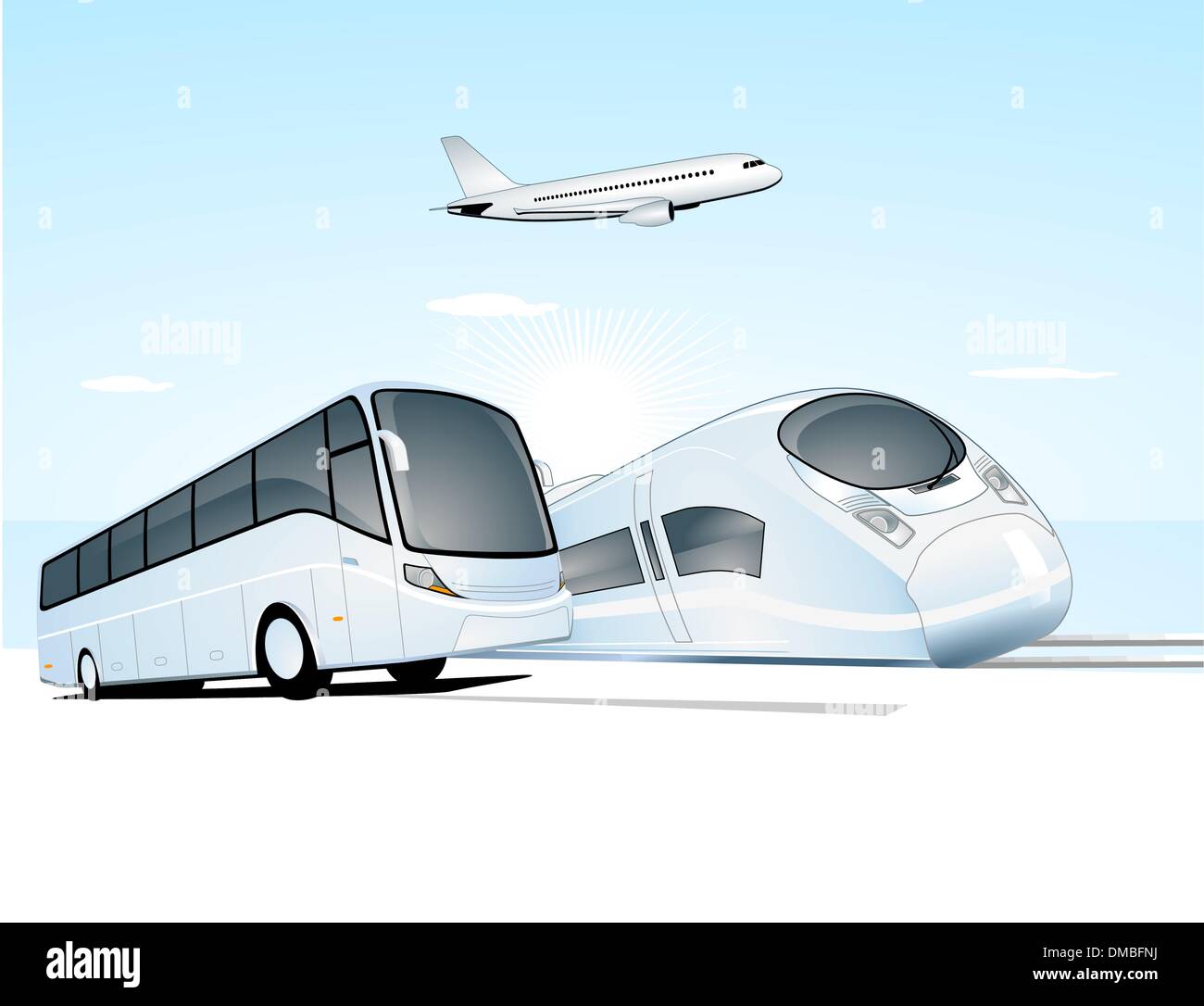 Travel transportation set Stock Vector Image & Art - Alamy