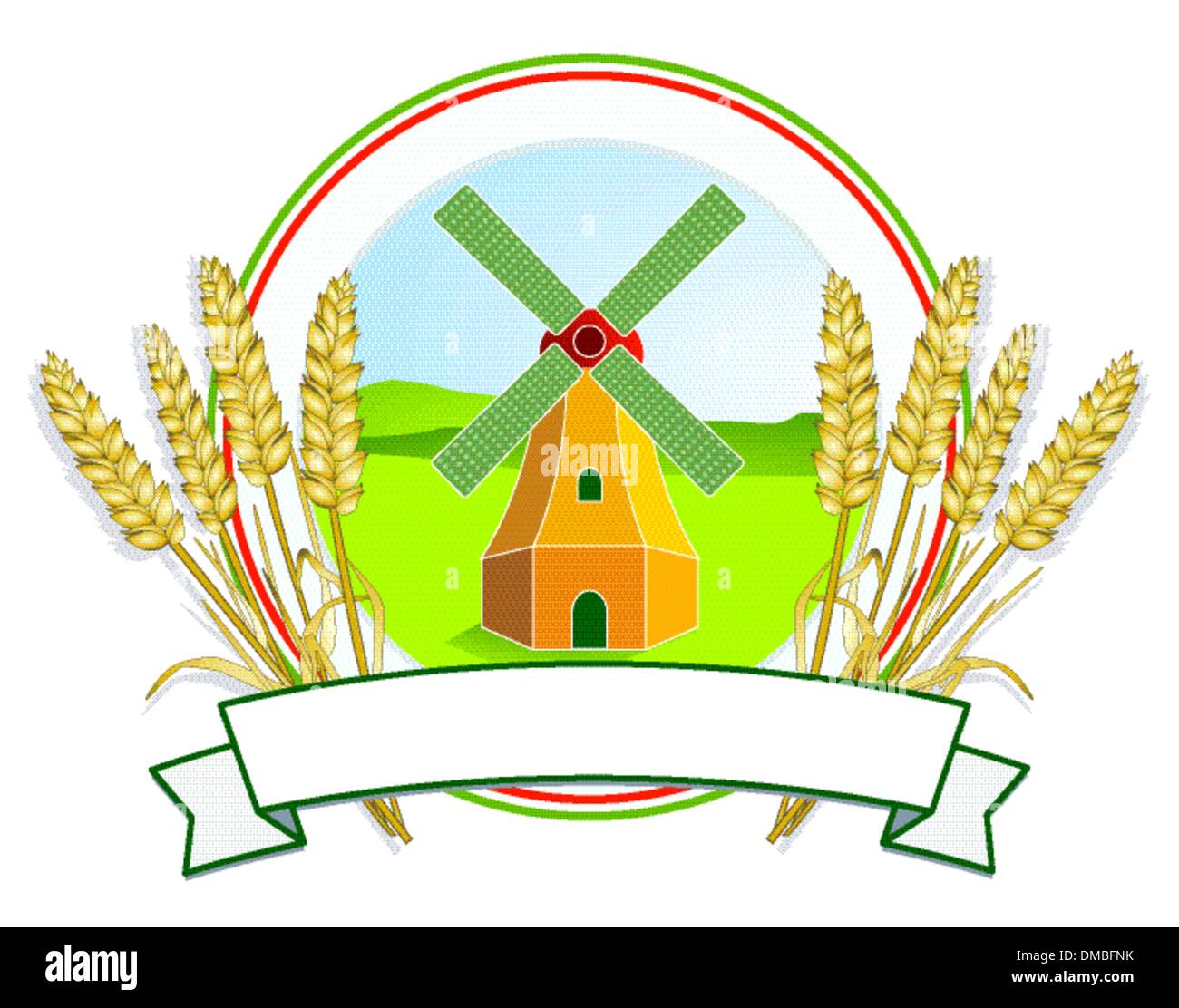grain and mill label Stock Vector Image & Art - Alamy