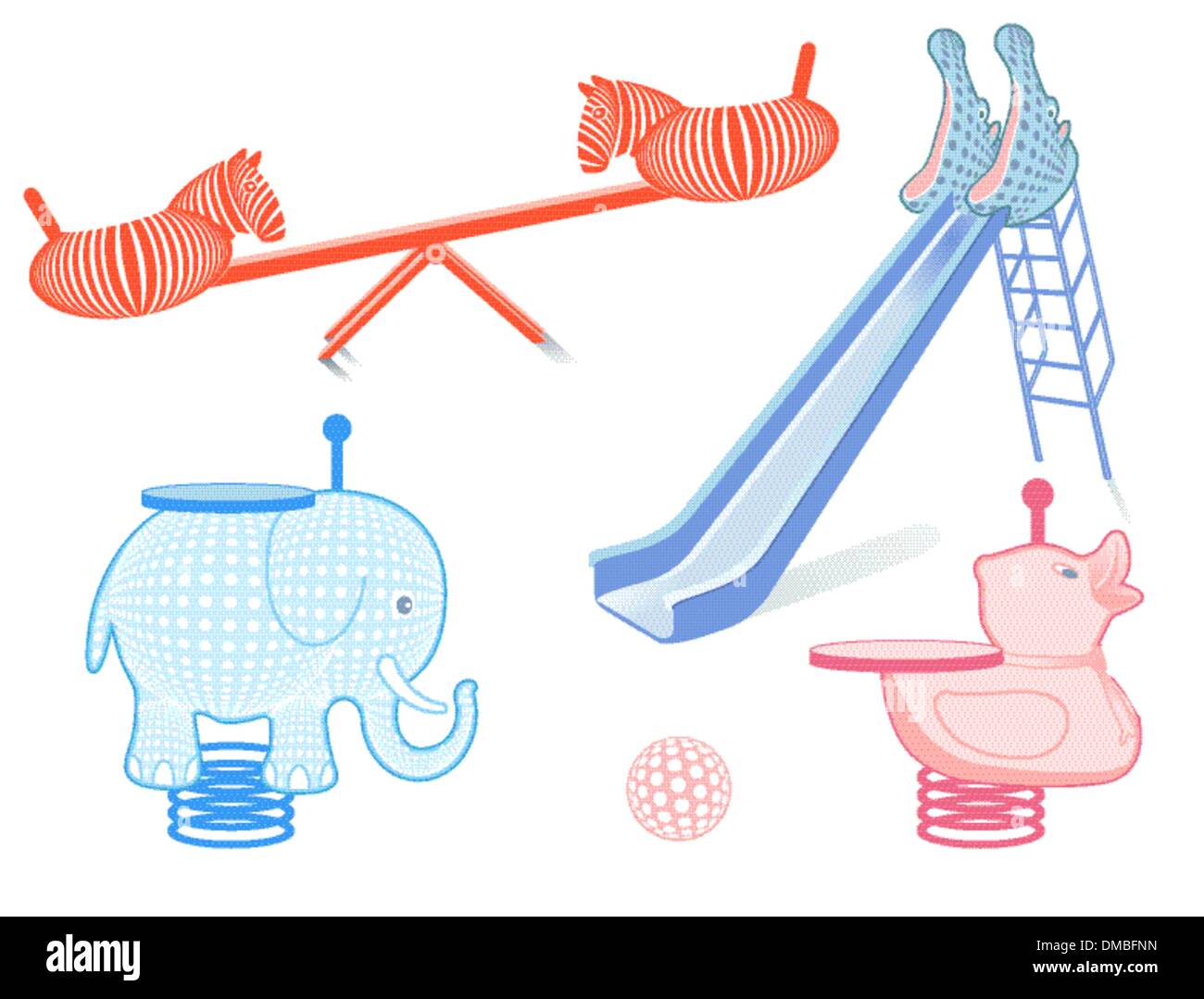 Rocking elephant Stock Vector Images - Alamy