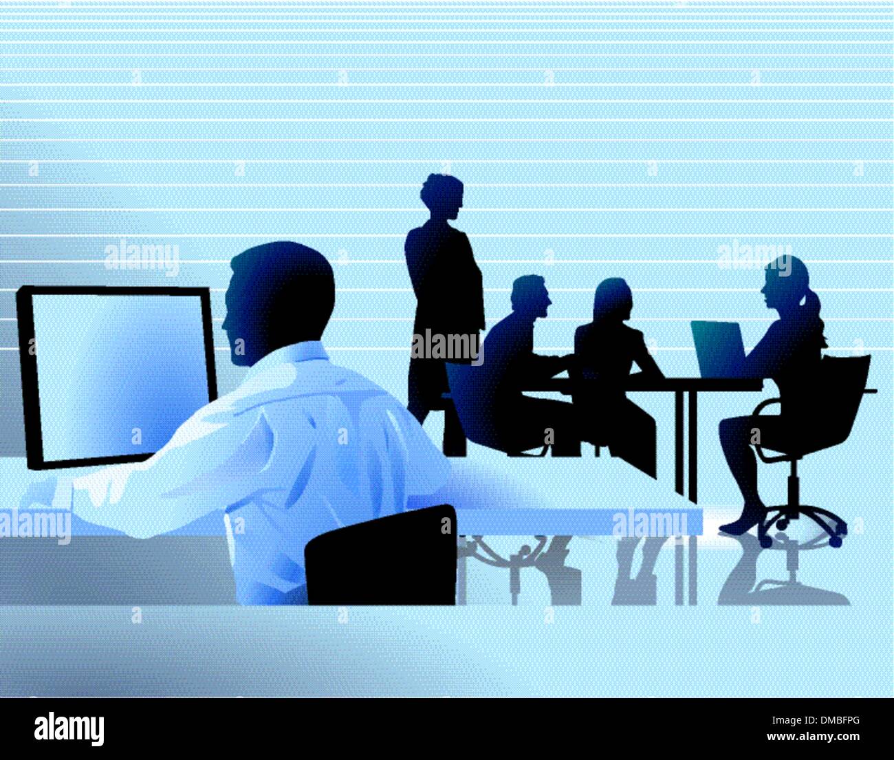 workplace and group discussion Stock Vector Image & Art - Alamy