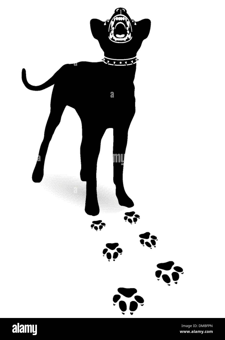 Caution dangerous dog Stock Vector Image & Art - Alamy