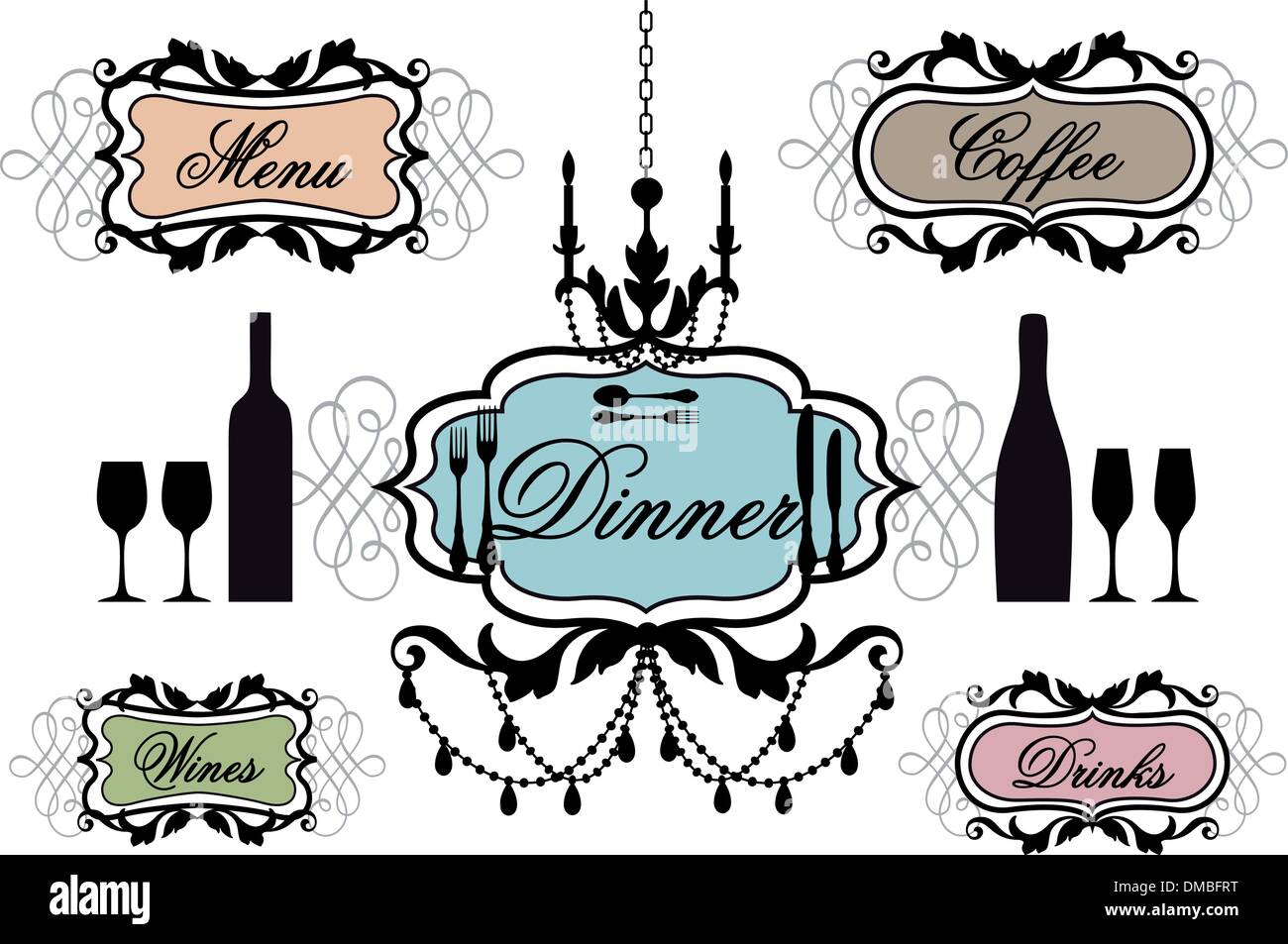 menu frames for restaurant, vector Stock Vector Image & Art - Alamy