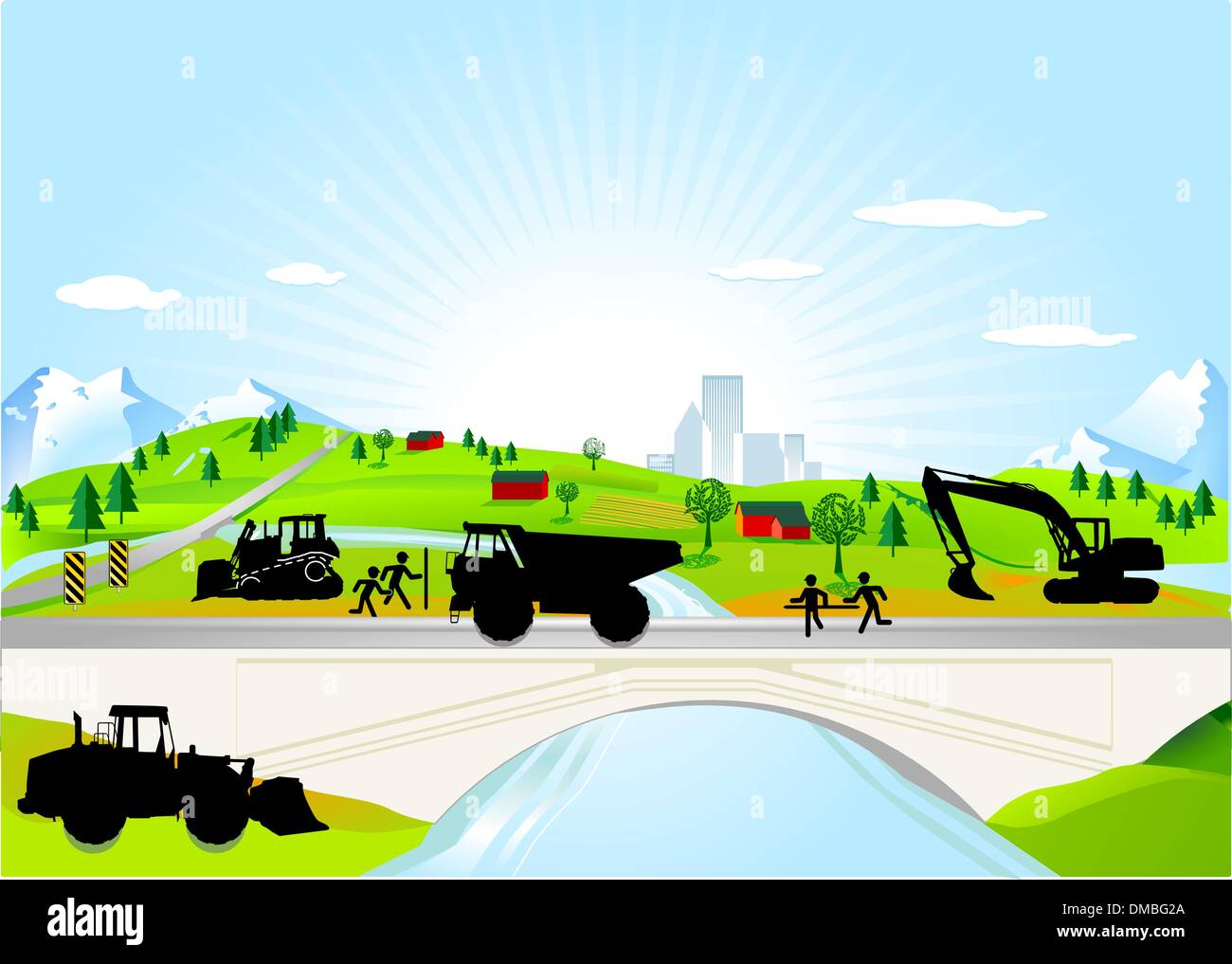 Bridge renovation Stock Vector Images - Alamy