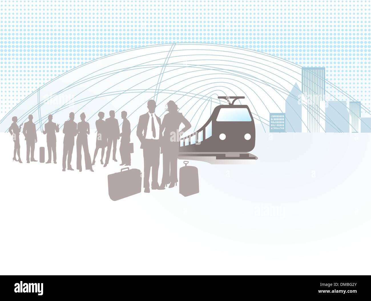 Train station arrival Stock Vector Images - Alamy