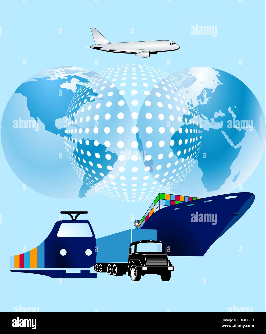 Delivery cargo ship Stock Vector Images - Alamy