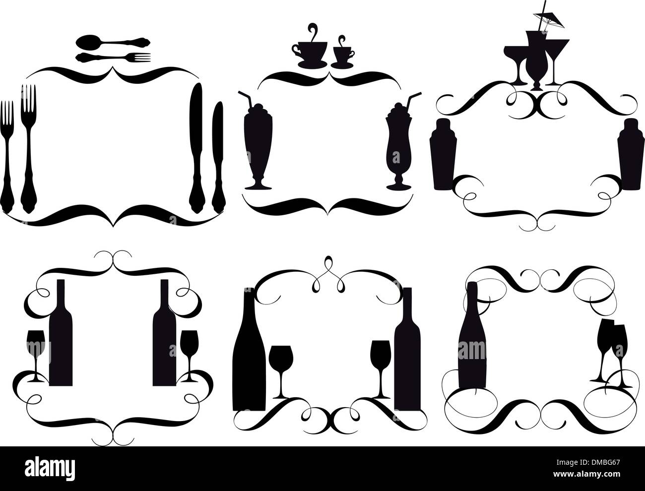 blank menu frames, vector Stock Vector Image & Art - Alamy