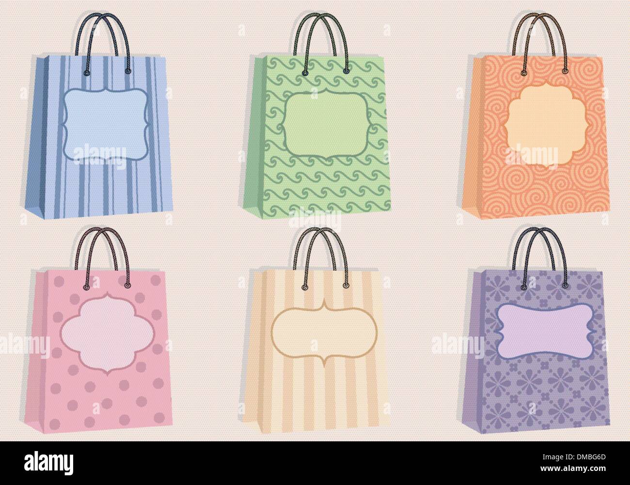 shopping bags with labels, vector Stock Vector Image & Art - Alamy