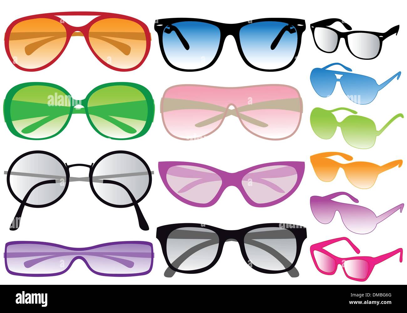 Purple aviator sunglasses Stock Vector Images - Alamy