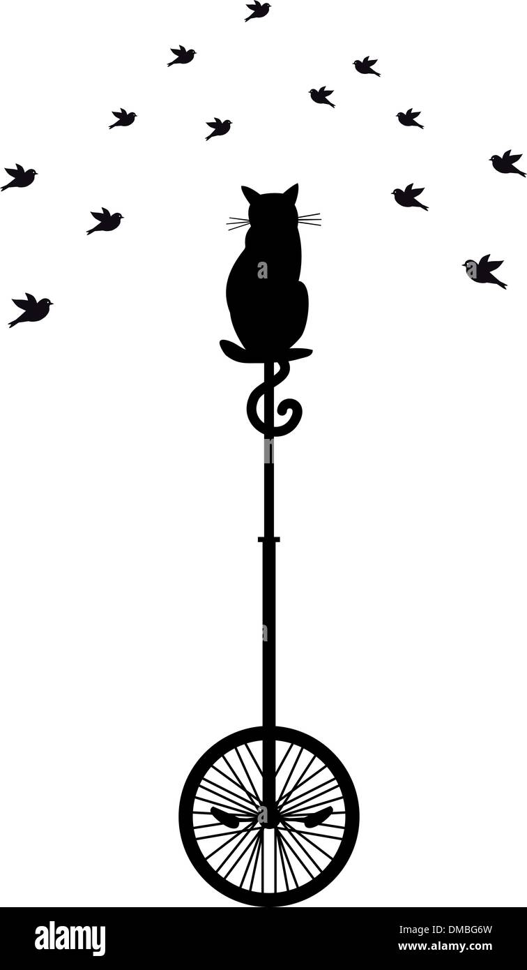 Cute black bird sitting Stock Vector Images - Alamy