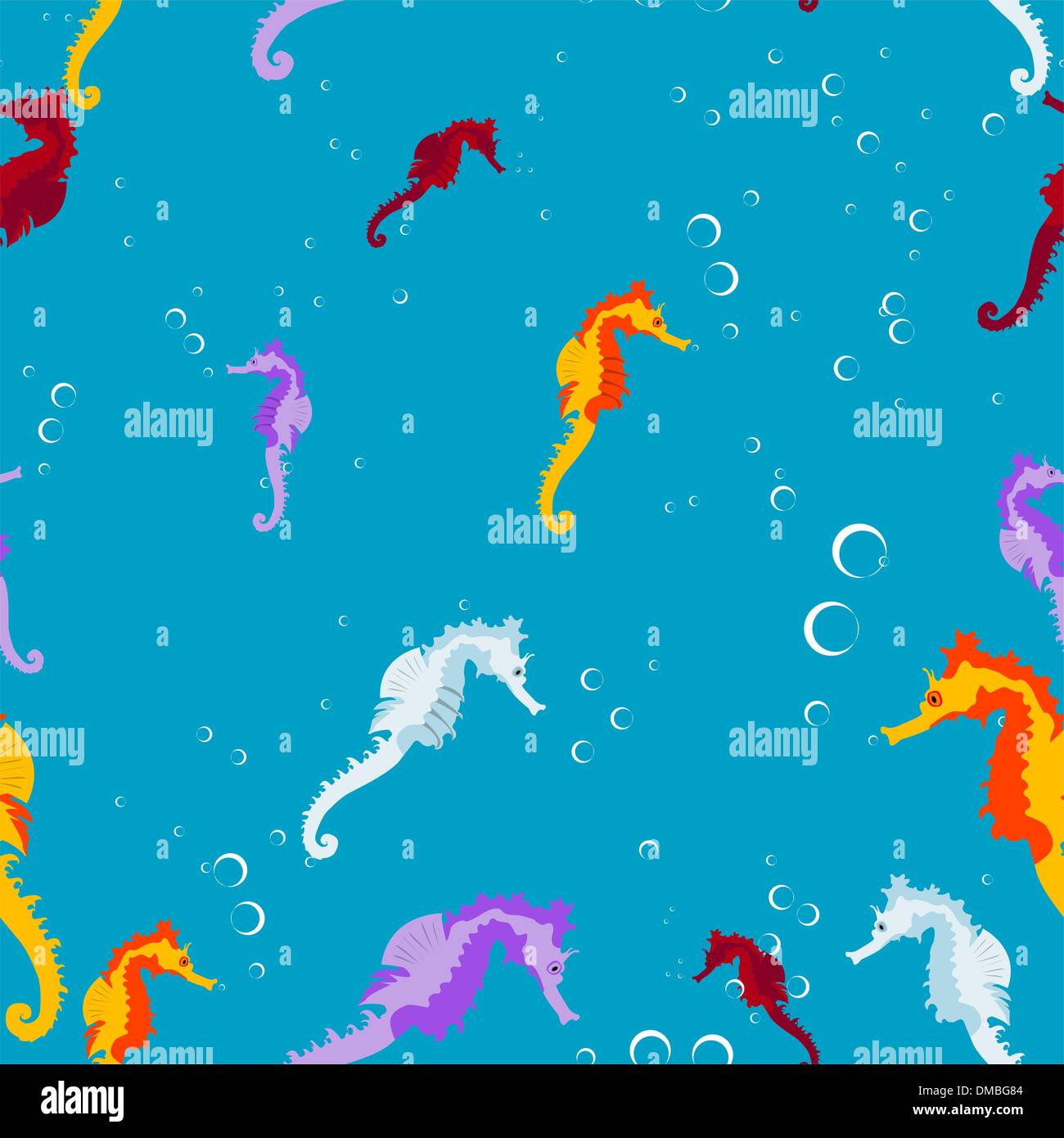 Seamless sea horse pattern Stock Vector Image & Art - Alamy