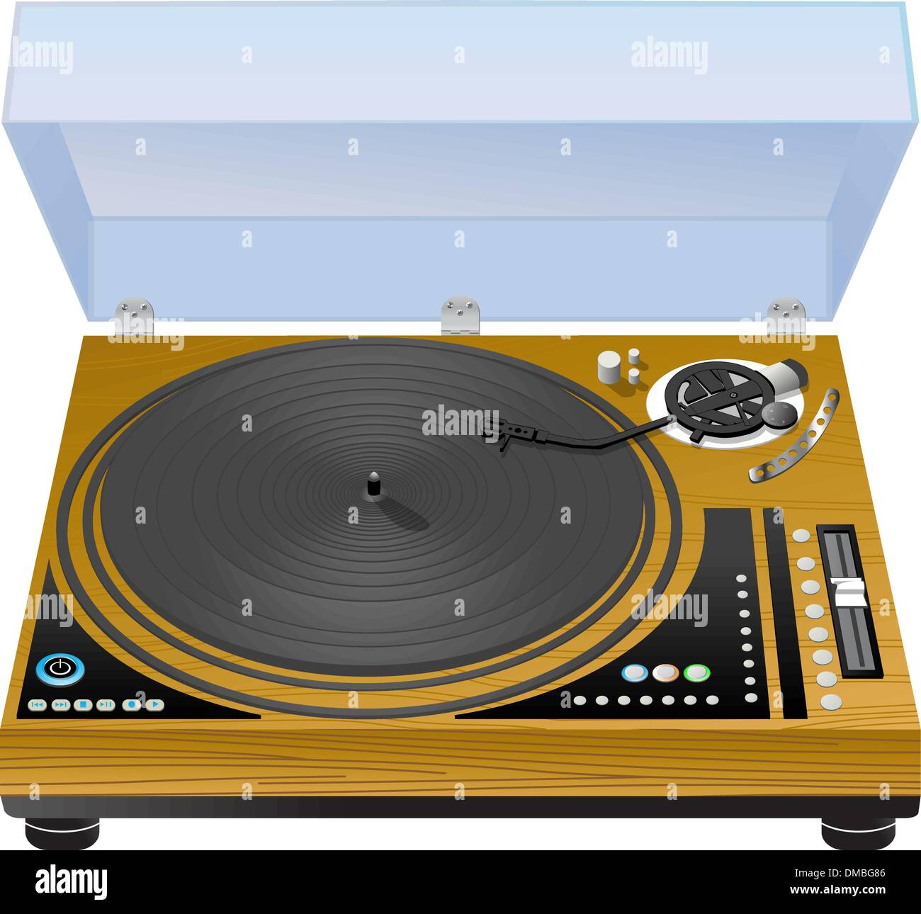 Turntable and vinyl Stock Vector Images - Alamy