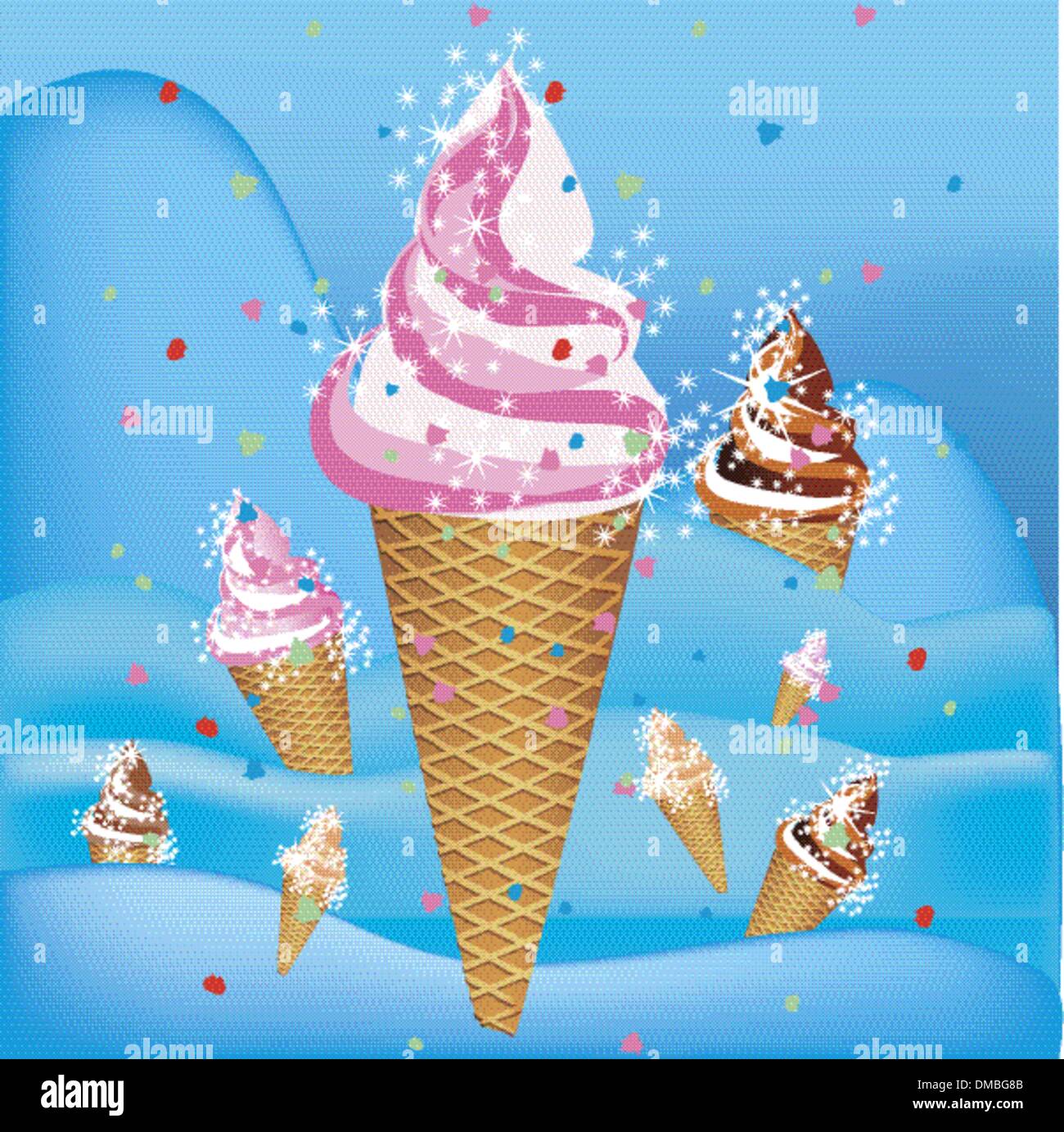 Snow ice cream Stock Vector Images - Alamy
