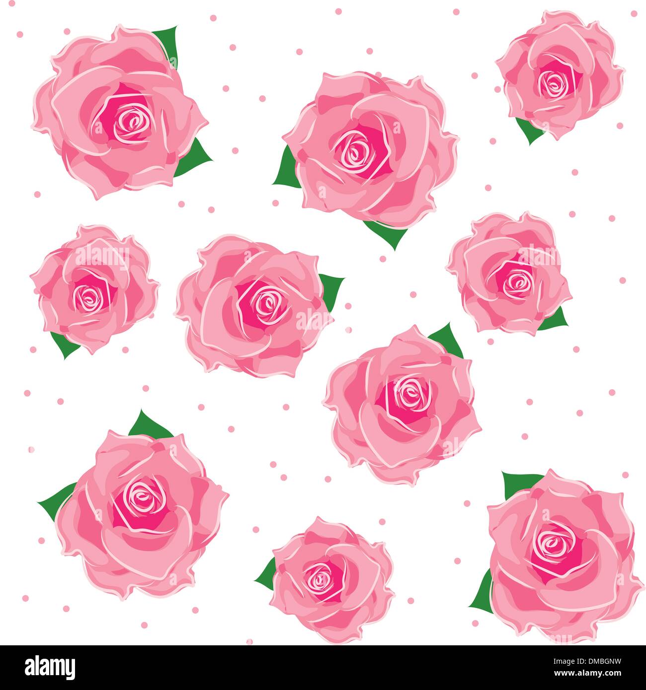 Pink roses flowers pattern Stock Vector Images - Alamy