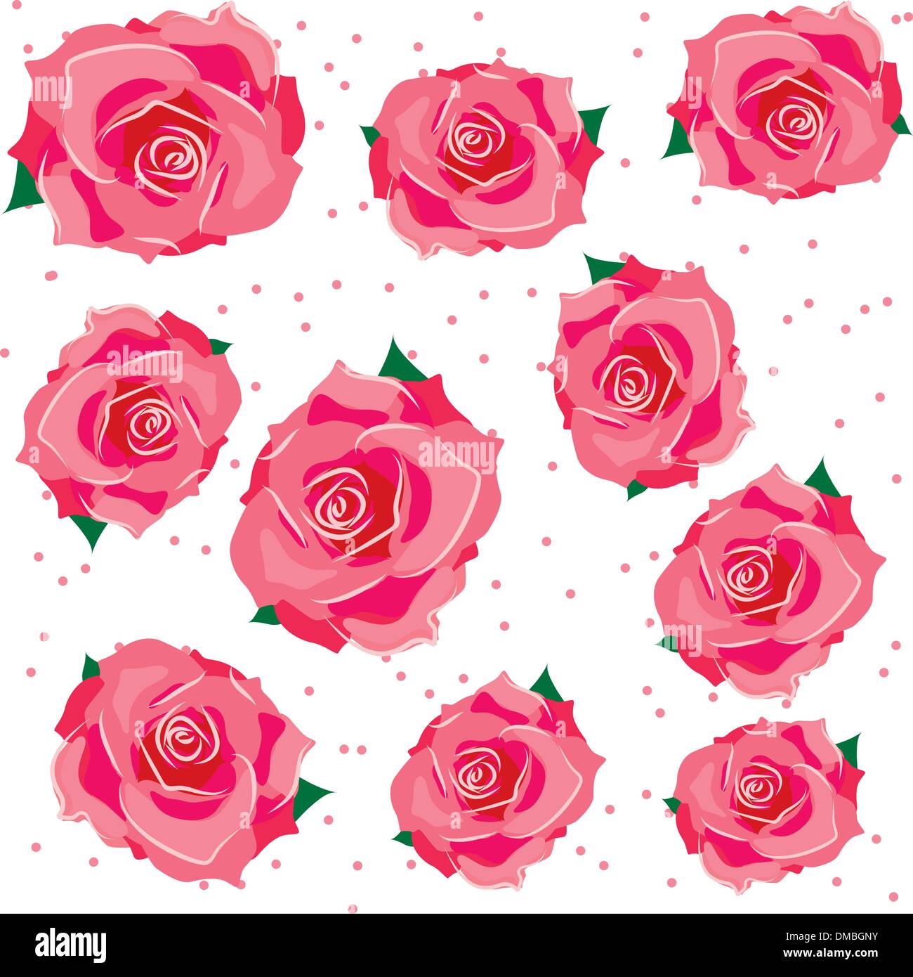 Pink roses flowers pattern Stock Vector Images - Alamy