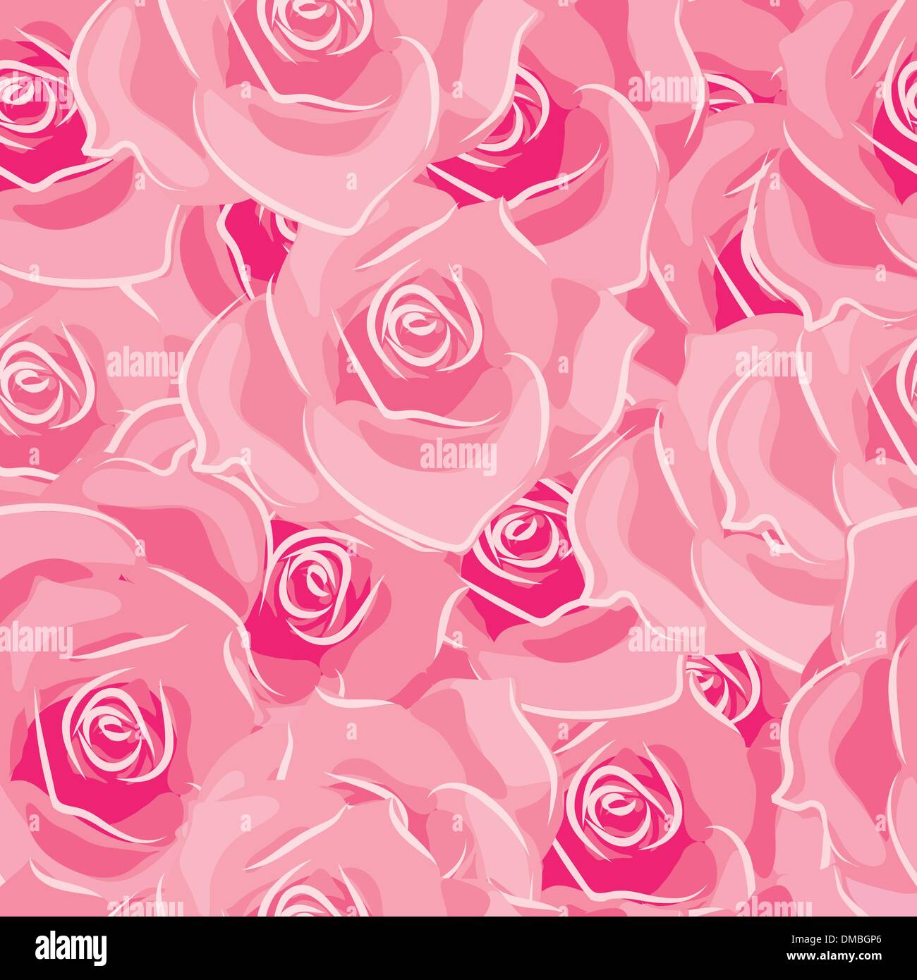 Pink roses flowers pattern Stock Vector Images - Alamy