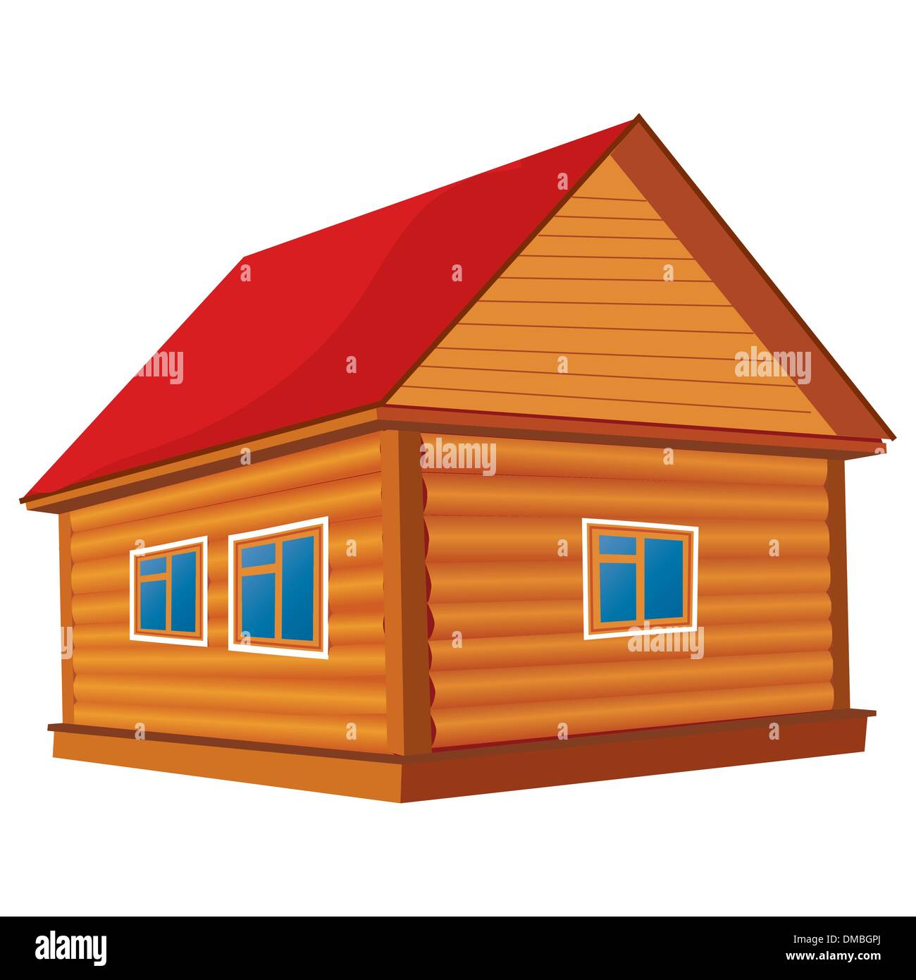 Brown wooden house Stock Vector Images - Alamy