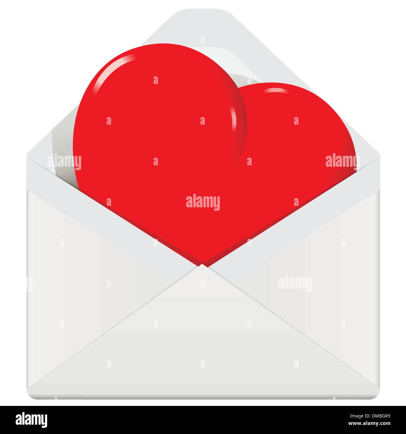 heart in the envelope Stock Vector Image & Art - Alamy