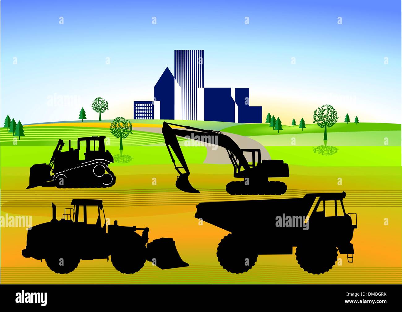 Constructing earth Stock Vector Images - Alamy