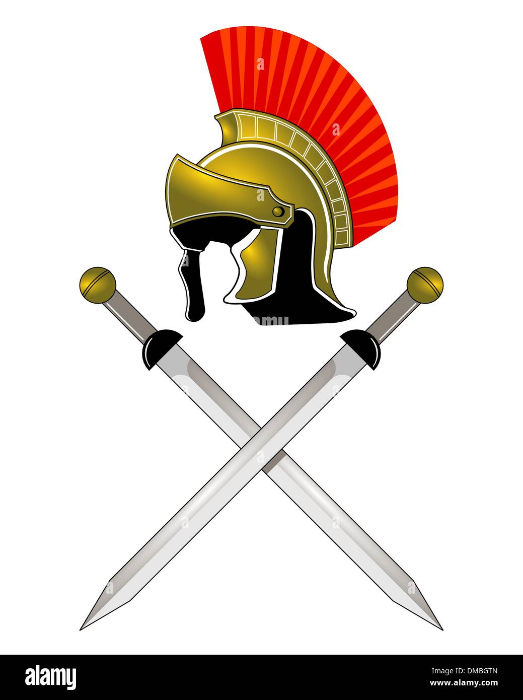 Roman Helmet and swords Stock Vector Image & Art - Alamy