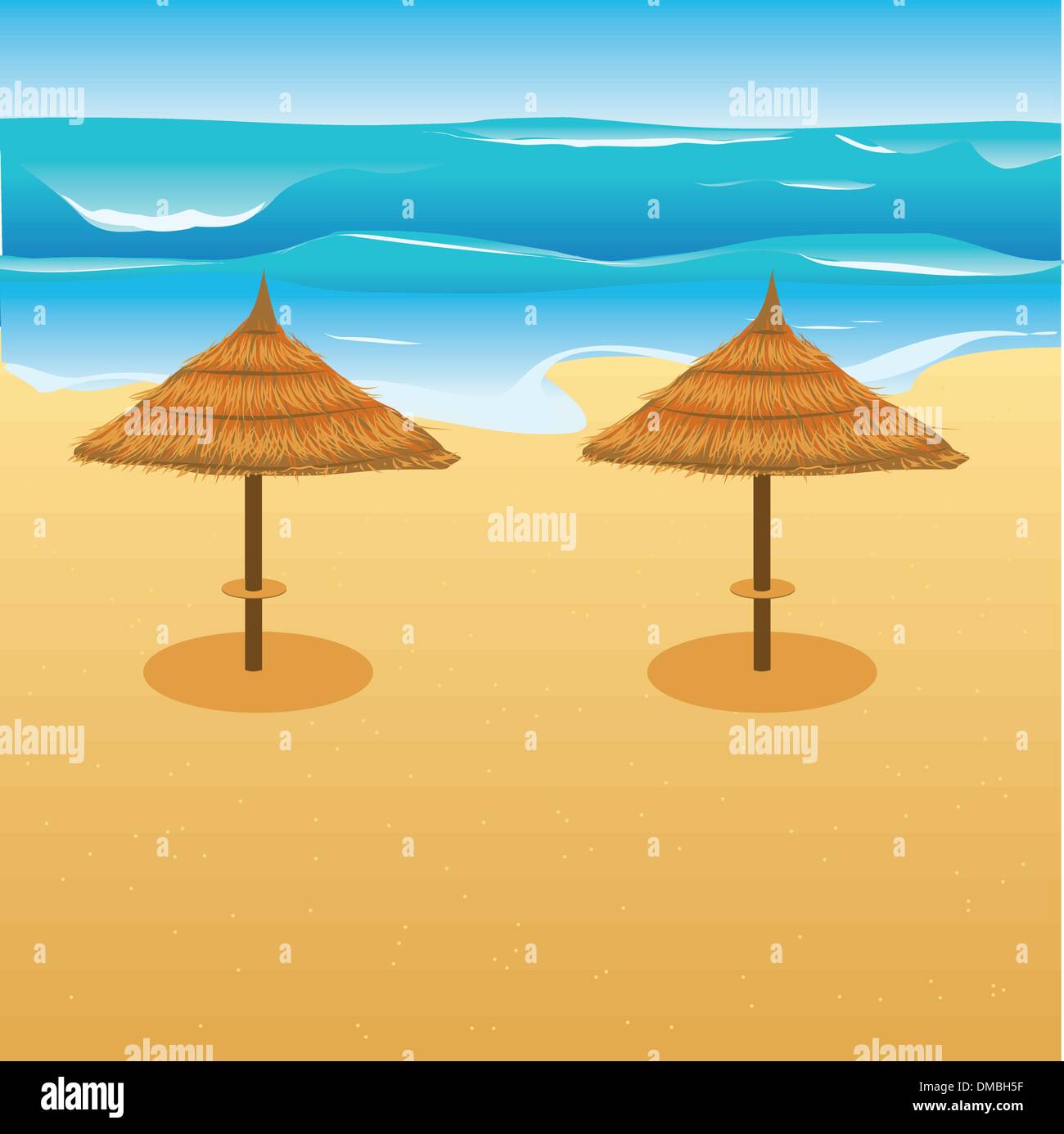 parasol on the beach Stock Vector Image & Art - Alamy