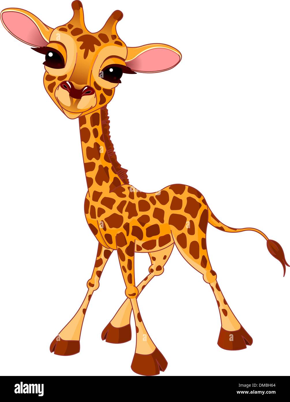 Baby giraffe looking Stock Vector Images - Alamy