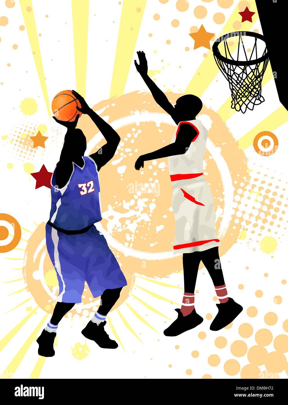 Basketball jump leg Stock Vector Images - Alamy