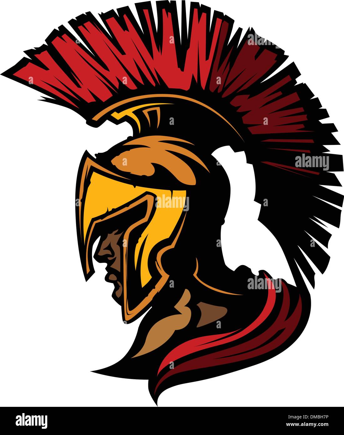 Roman Centurion Mascot Head with Helmet Vector Graphic Stock Vector ...
