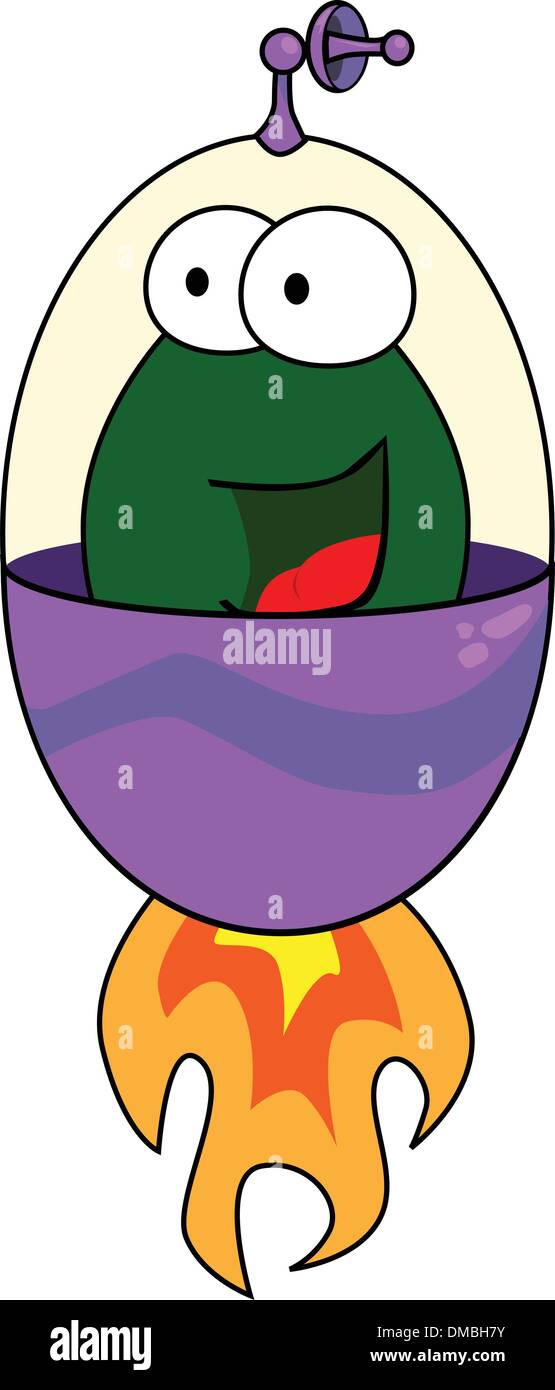 Cute little alien in flying hi-res stock photography and images - Alamy