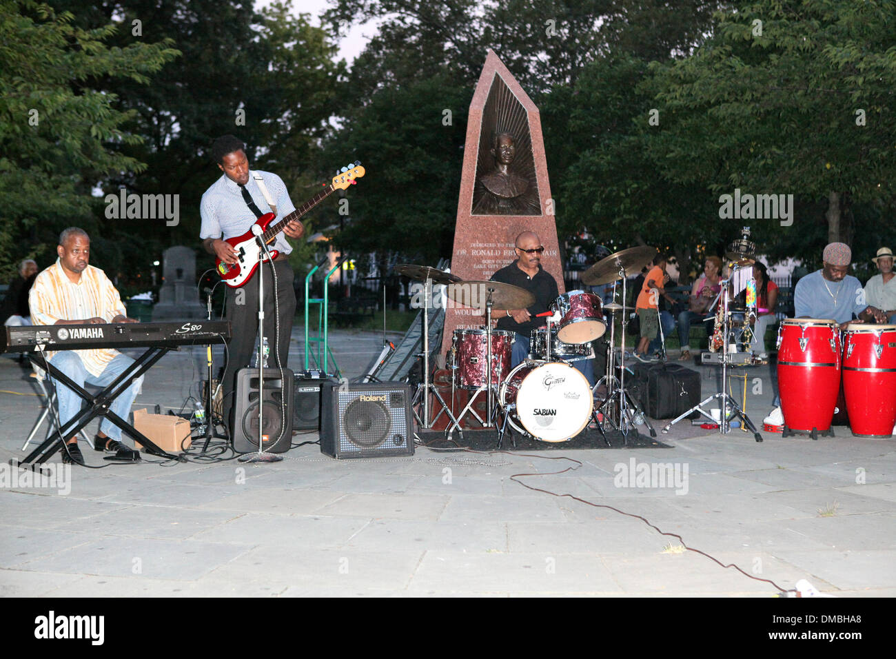 Onaje Allan Gumbs performs in Dr. Ronald McNair Park with his band New ...