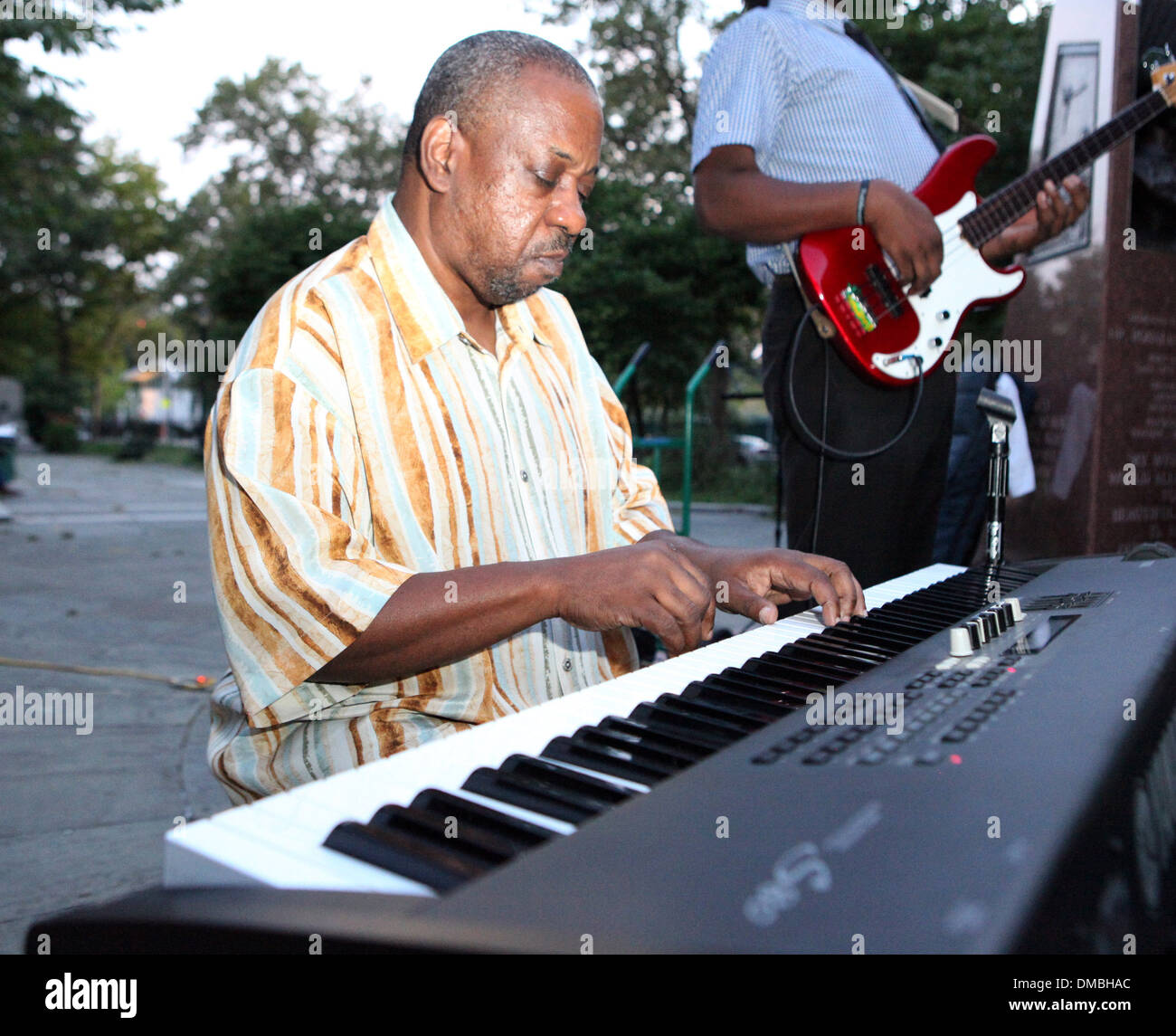 Onaje Allan Gumbs performs in Dr. Ronald McNair Park with his band New ...