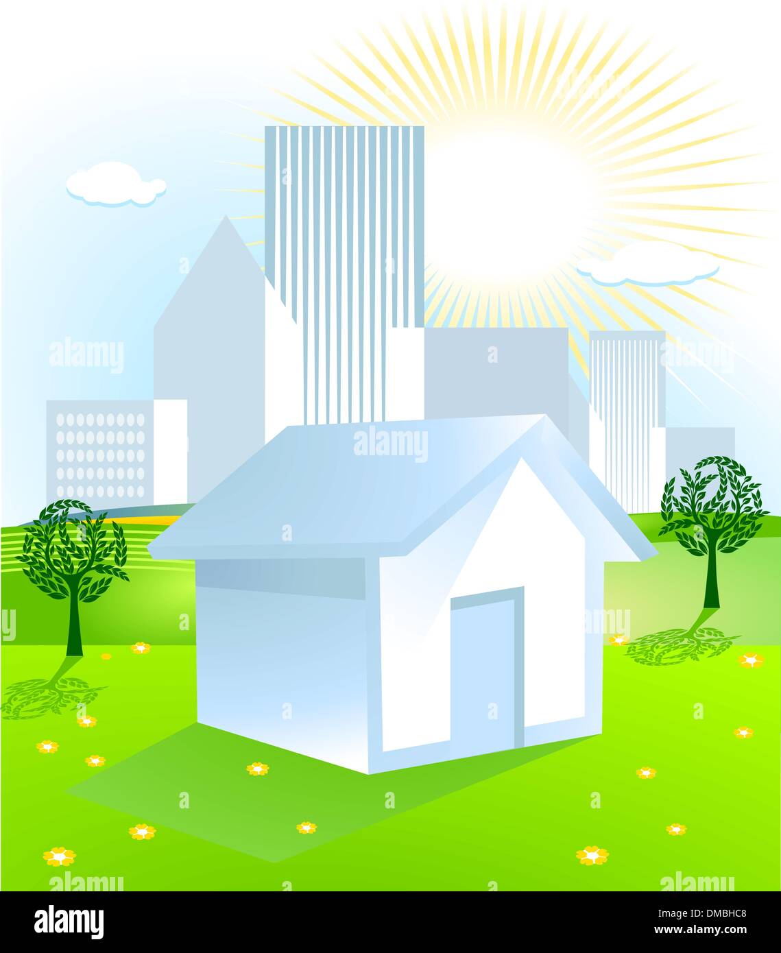 Outskirts landscape Stock Vector Images - Alamy