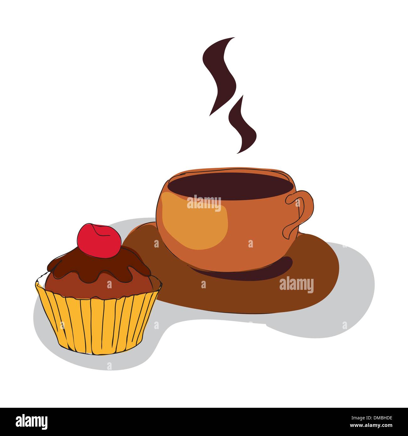 Coffee and cake Stock Vector Image & Art - Alamy