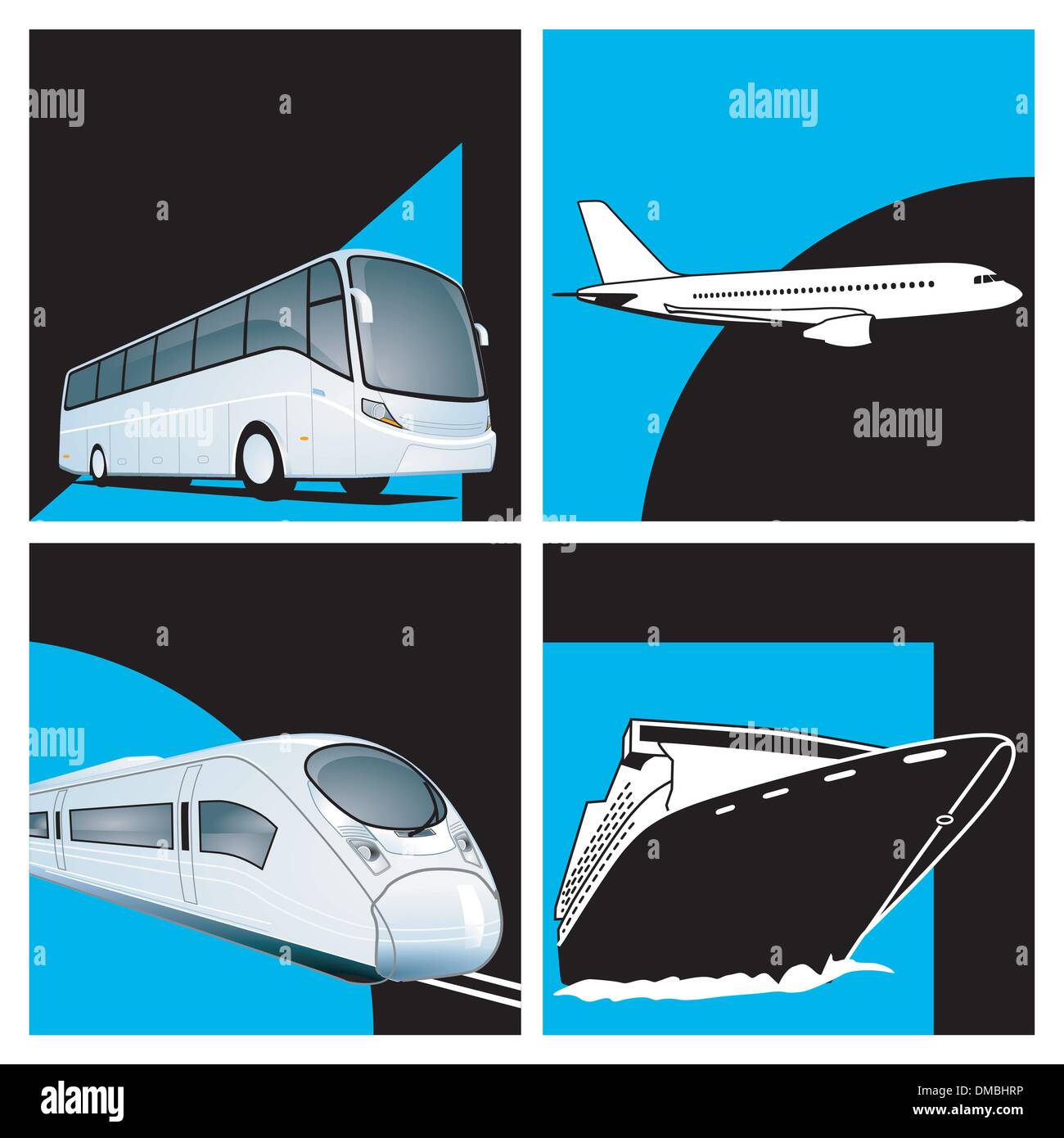 Four boat Stock Vector Images - Alamy