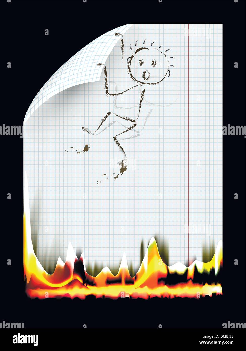 burning a piece of paper Stock Vector Image & Art - Alamy