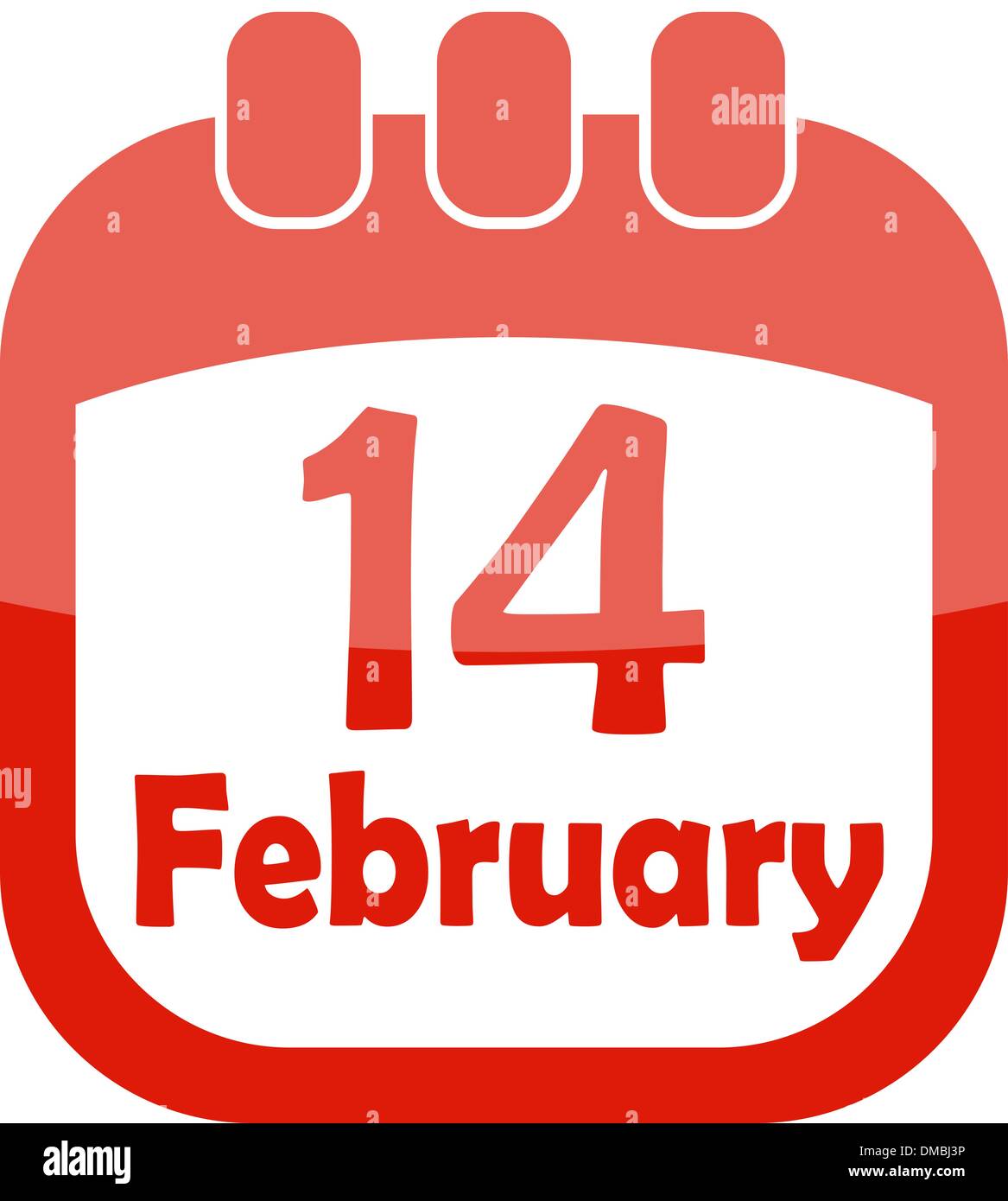 February 14 calendar concept Stock Vector Images - Alamy