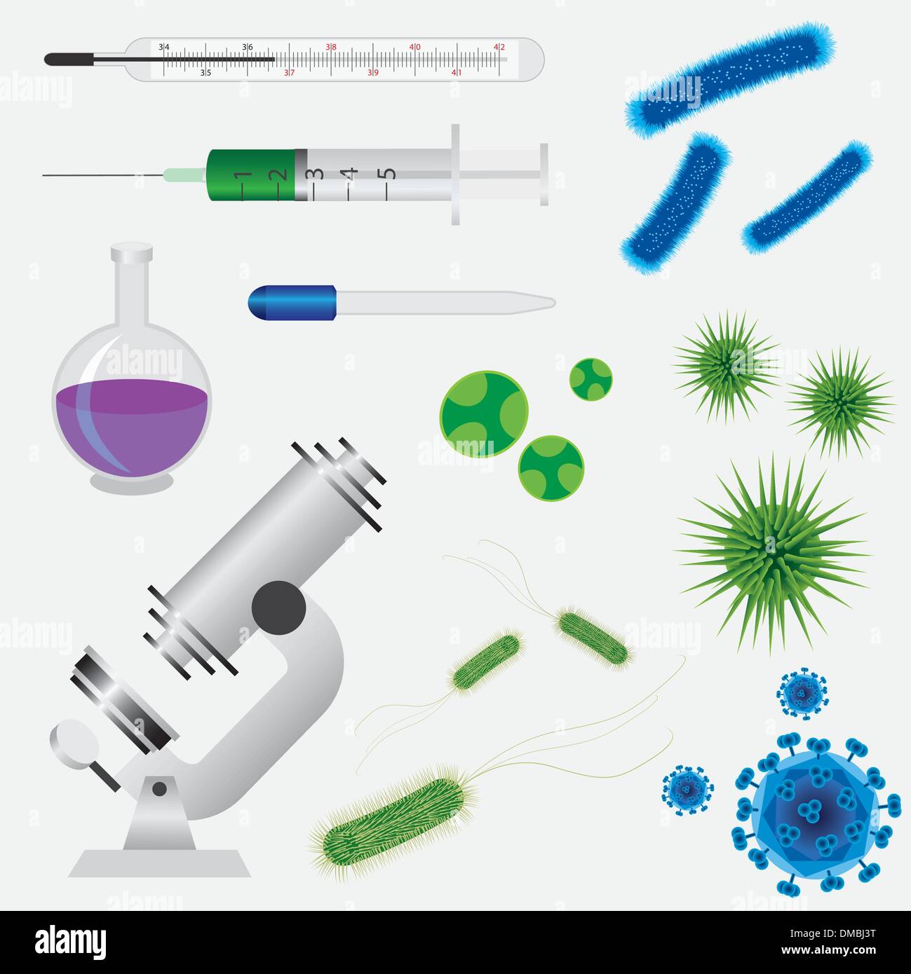 Set of medical tools and bacteria Stock Vector Image & Art - Alamy