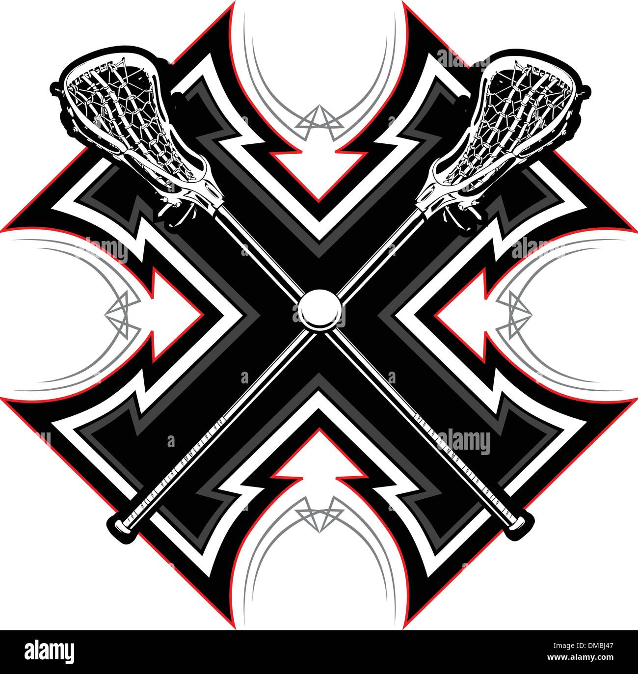 Lacrosse Sticks Graphic Vector Template Stock Vector Image & Art - Alamy