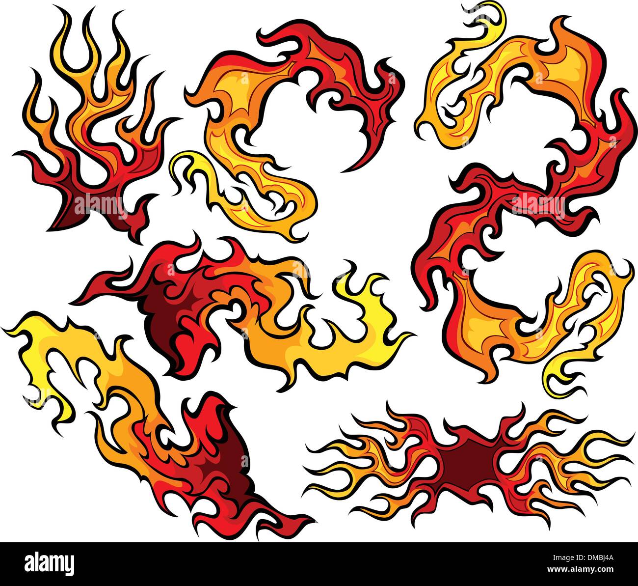 Fire flame burn icon Stock Vector Images - Alamy
